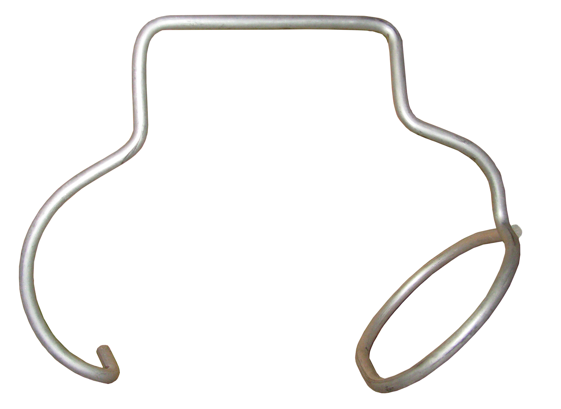 8" round aluminum rod gated pipe sock clip - B.A. Fischer