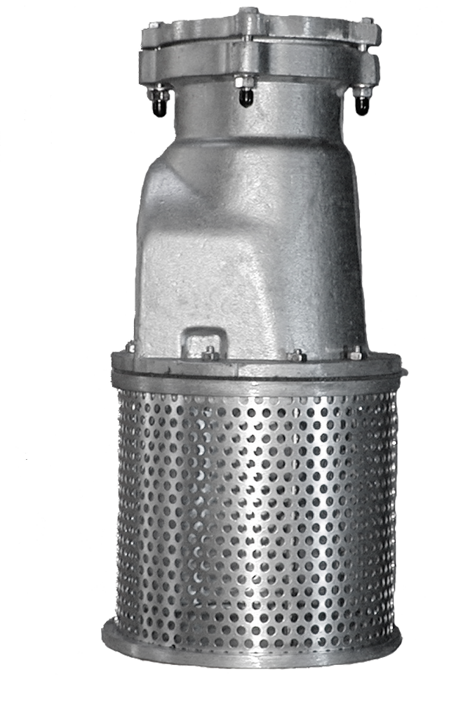 8" sure-flo® vertical foot valve od tubing - B.A. Fischer